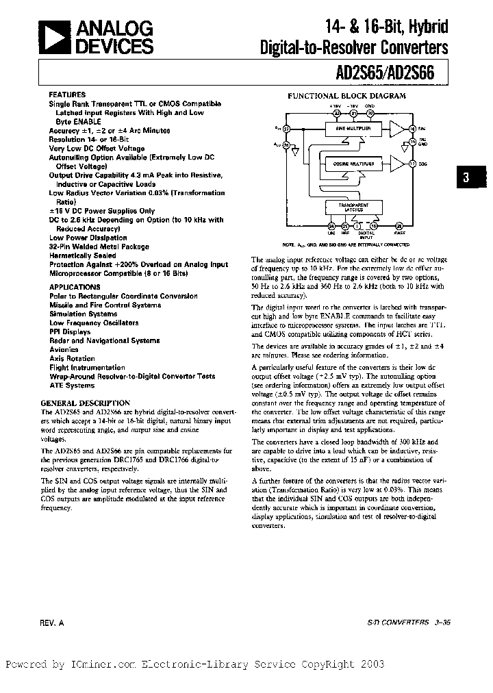 AD2S66431_2242951.PDF Datasheet Download --- IC-ON-LINE