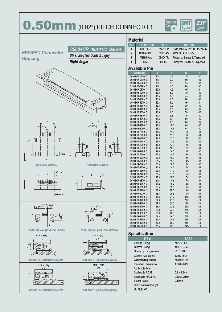 05004HR-17A01_2264926.PDF Datasheet Download --- IC-ON-LINE