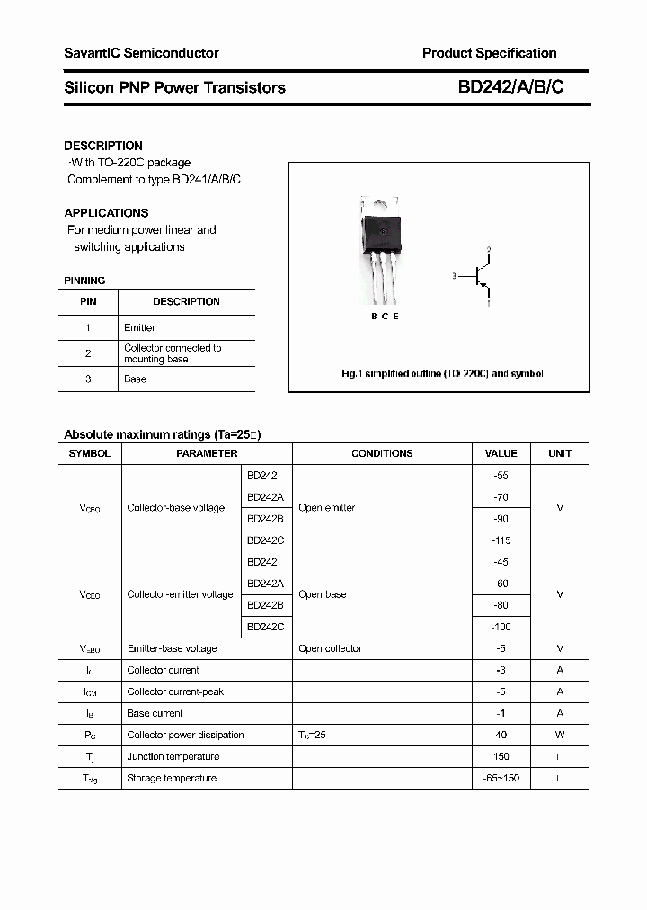 BD242_2268949.PDF Datasheet Download --- IC-ON-LINE
