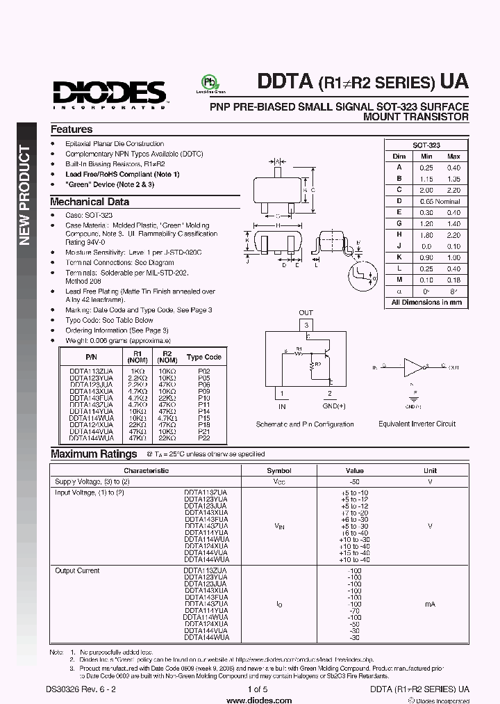Ddta123jua 7 F2269671pdf Datasheet Download Ic On Line