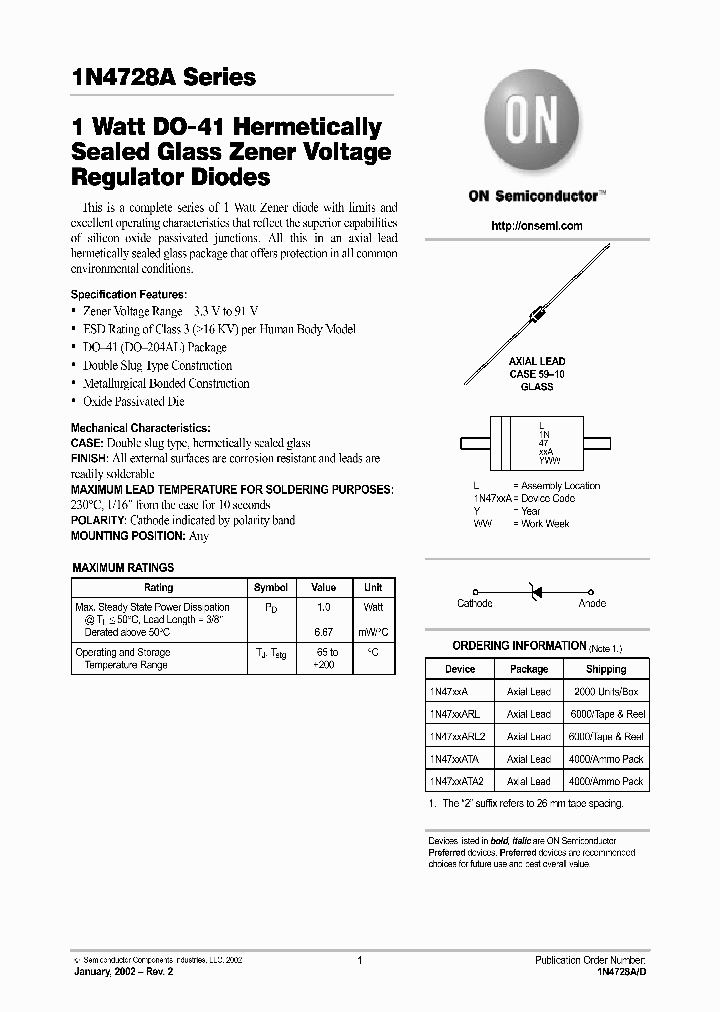1N4728A-D_2285308.PDF Datasheet Download --- IC-ON-LINE