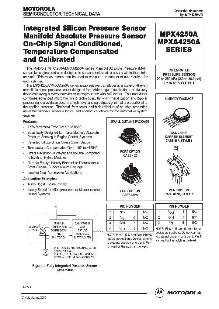 MPX4250A_2296264.PDF Datasheet Download --- IC-ON-LINE