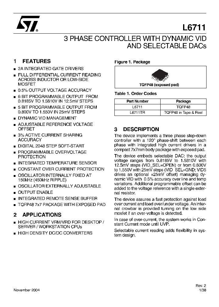 L6711TR_871598.PDF Datasheet Download --- IC-ON-LINE
