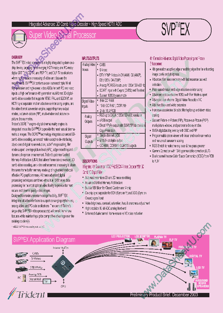 SVP-EX12_2337249.PDF Datasheet Download --- IC-ON-LINE