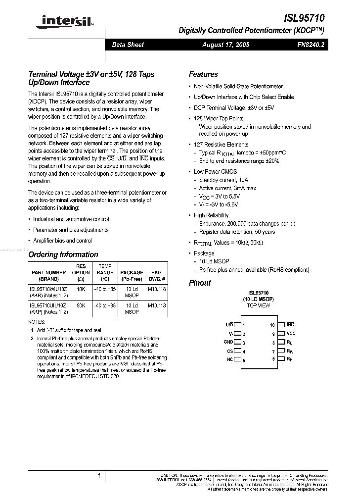 ISL95710_2378873.PDF Datasheet Download --- IC-ON-LINE