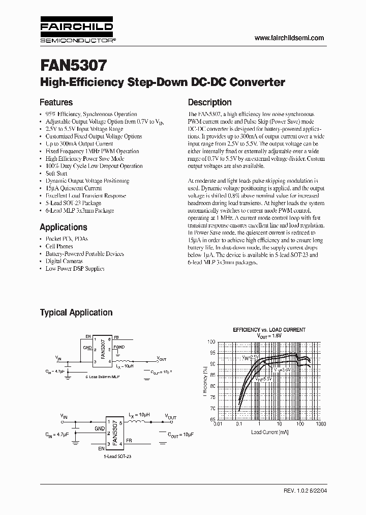 FAN5307MP18X_2408637.PDF Datasheet Download --- IC-ON-LINE
