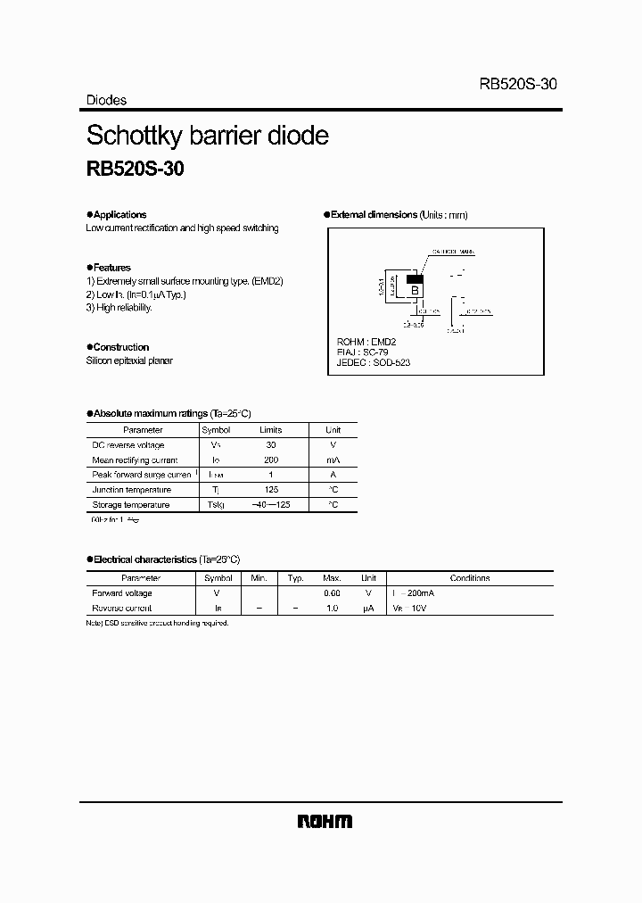 RB520S-30_2444648.PDF Datasheet Download --- IC-ON-LINE