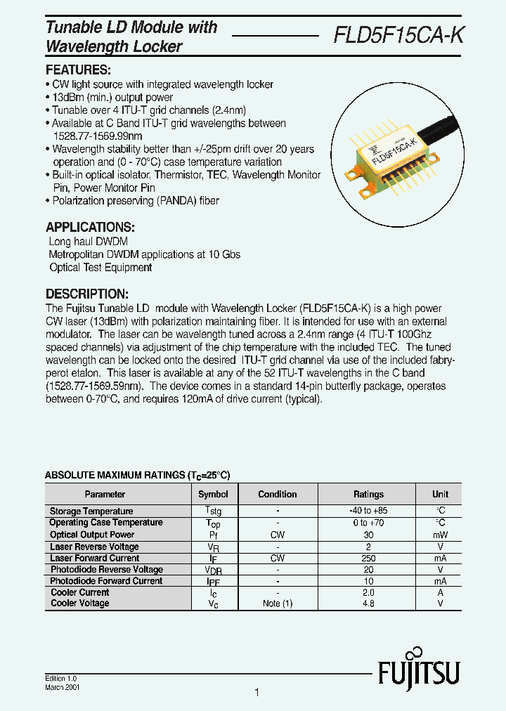 FLD5F15CA-K9205_2475164.PDF Datasheet Download --- IC-ON-LINE
