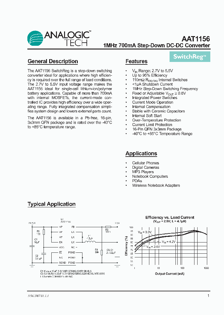 AAT1156IVN-T1_2497029.PDF Datasheet Download --- IC-ON-LINE