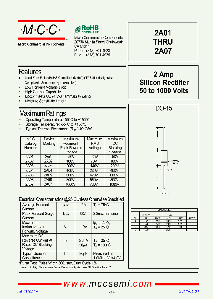 2A06_2508033.PDF Datasheet Download --- IC-ON-LINE