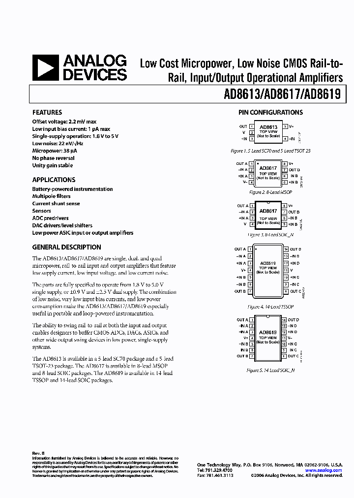 AD8613AKSZ-R2_2513452.PDF Datasheet Download --- IC-ON-LINE