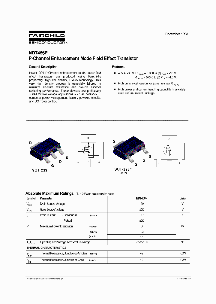 NDT456_2700172.PDF Datasheet Download --- IC-ON-LINE