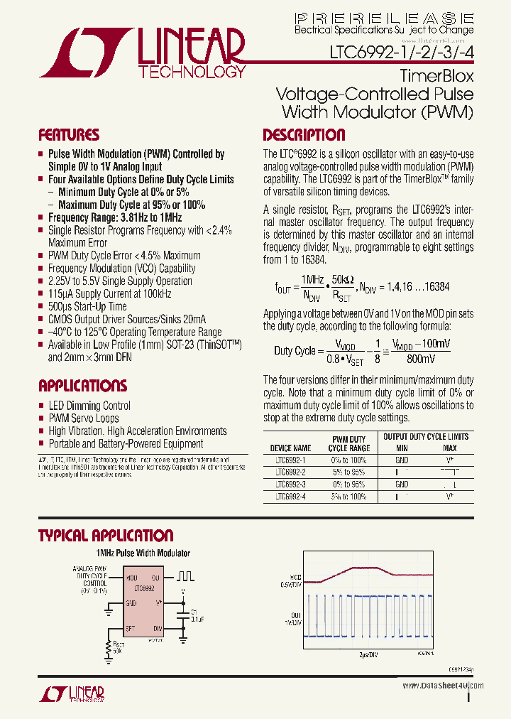 LTC6992-2_2725359.PDF Datasheet Download --- IC-ON-LINE