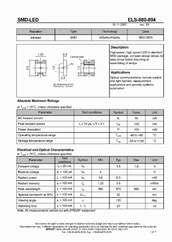 ELS-880-894_2880811.PDF Datasheet Download --- IC-ON-LINE