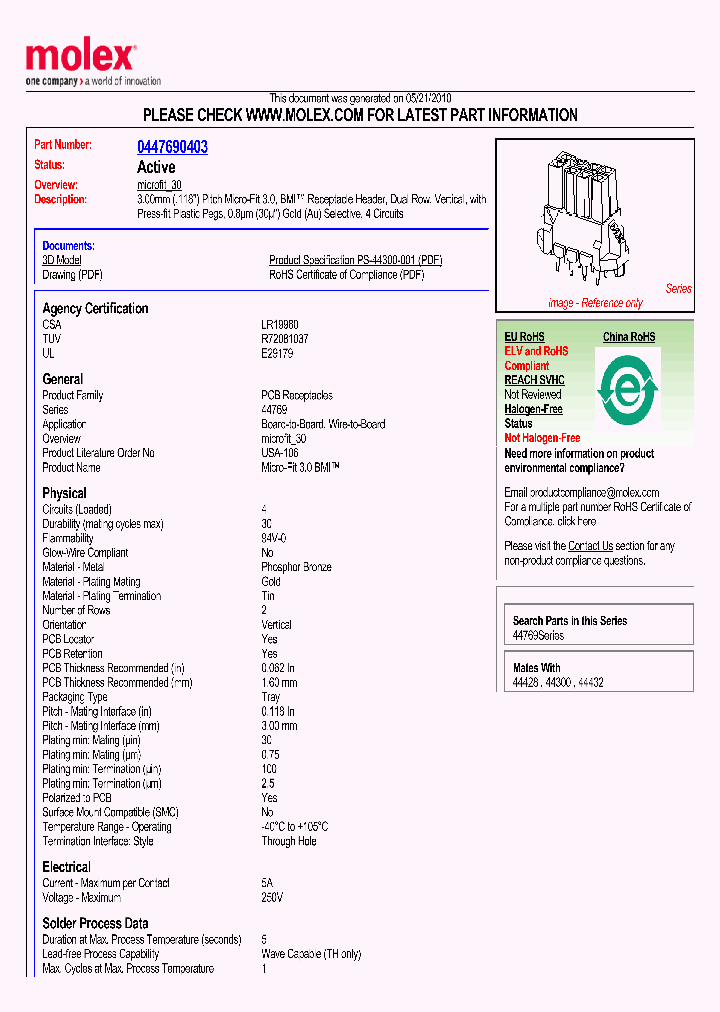 44769-0403_2959525.PDF Datasheet Download --- IC-ON-LINE