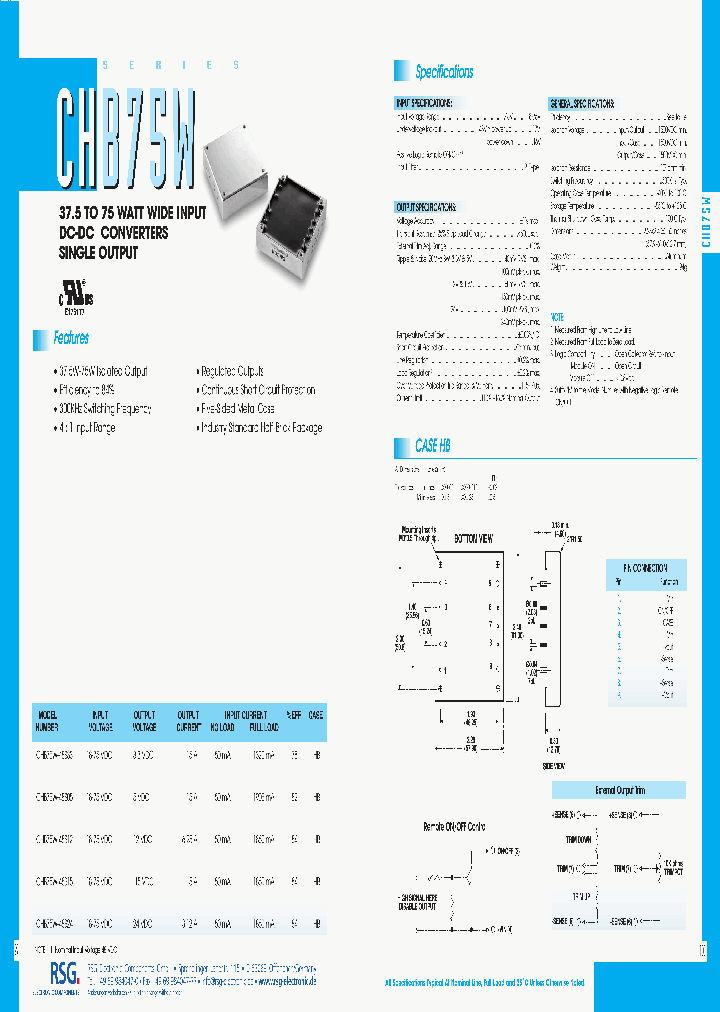 CHB75W-48S05_3058901.PDF Datasheet Download --- IC-ON-LINE