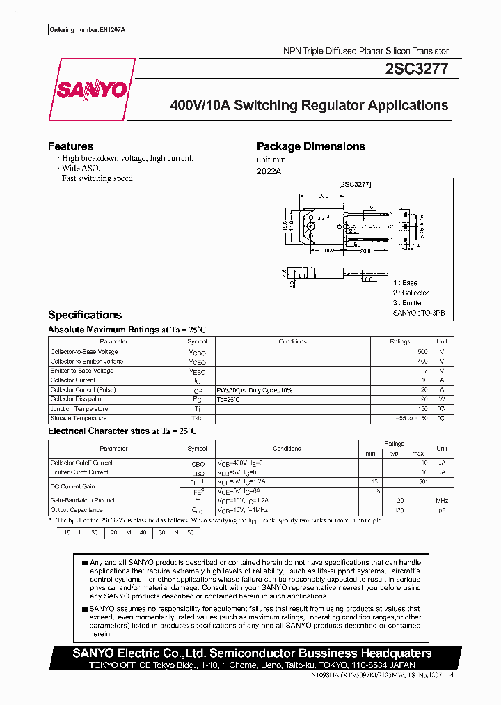 C3277_3087957.PDF Datasheet Download --- IC-ON-LINE