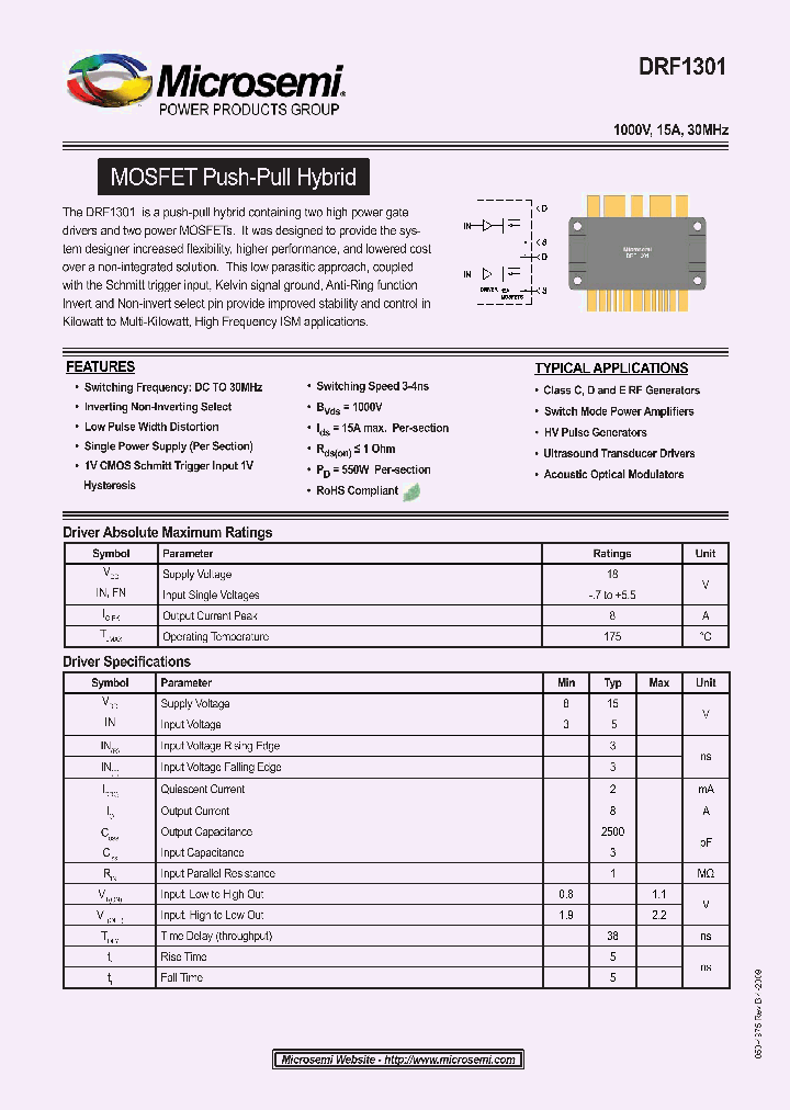 DRF1301_3138963.PDF Datasheet Download --- IC-ON-LINE