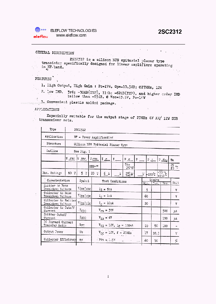 2SC2312_3143957.PDF Datasheet Download --- IC-ON-LINE