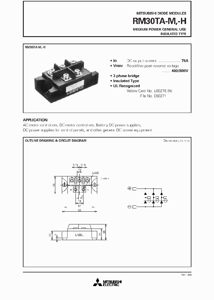 RM30TA-H_3152687.PDF Datasheet Download --- IC-ON-LINE