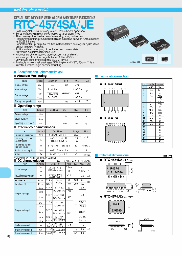 RTC-4574JE_3158318.PDF Datasheet Download --- IC-ON-LINE
