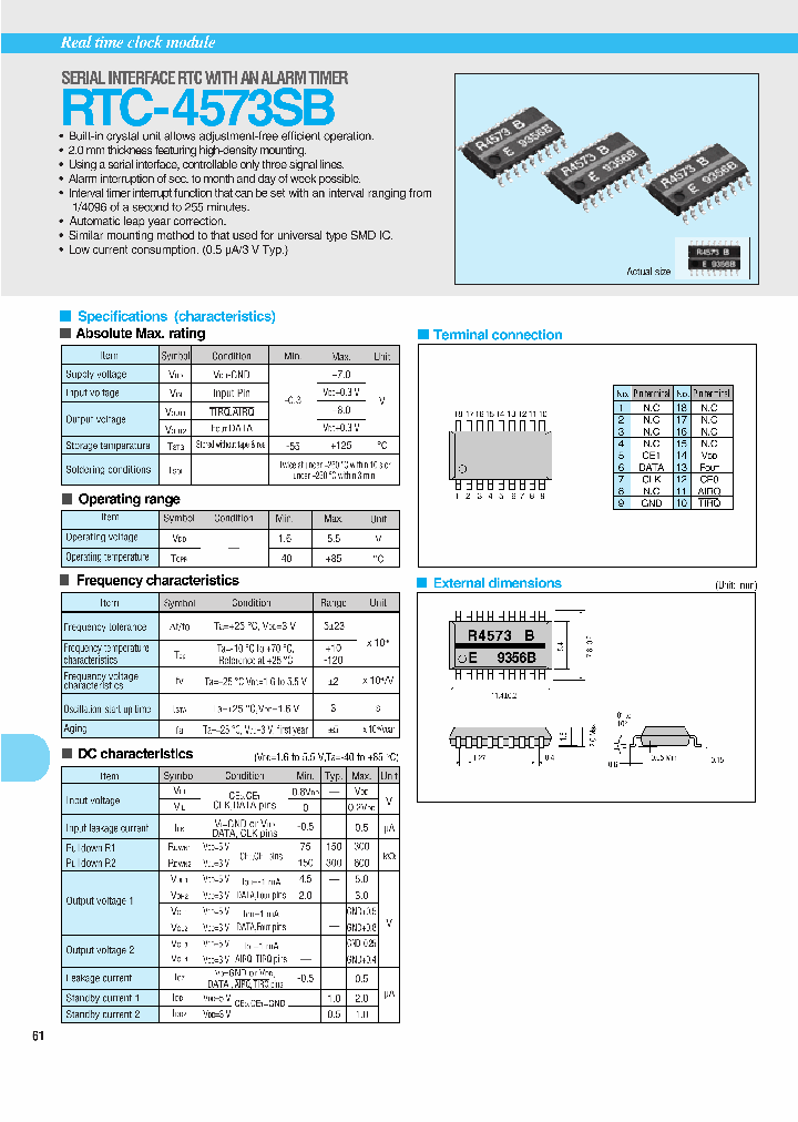 RTC-4573SB_3158316.PDF Datasheet Download --- IC-ON-LINE