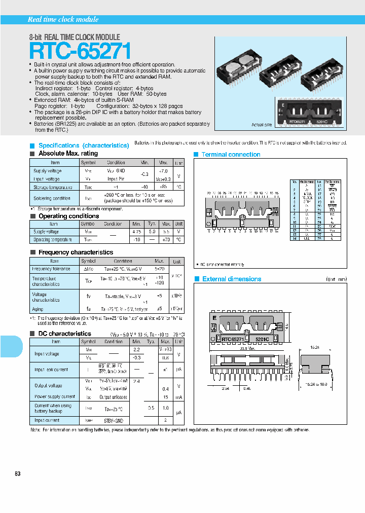 RTC-65271_3157525.PDF Datasheet Download --- IC-ON-LINE