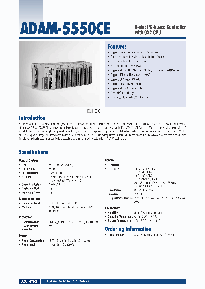 ADAM-5550CE_3264018.PDF Datasheet Download --- IC-ON-LINE