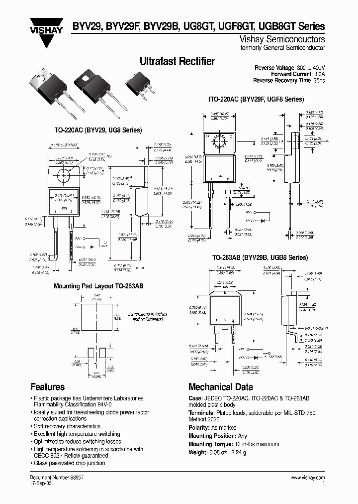BYV29B-300_3286294.PDF Datasheet Download --- IC-ON-LINE