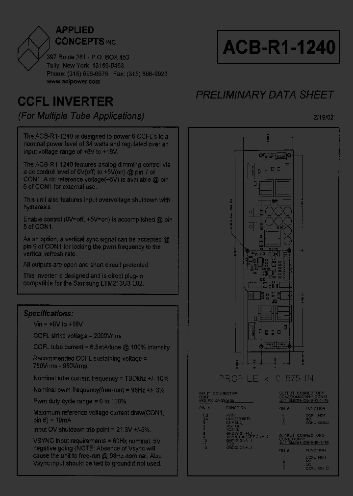 ACB-R1-1240_3291179.PDF Datasheet Download --- IC-ON-LINE