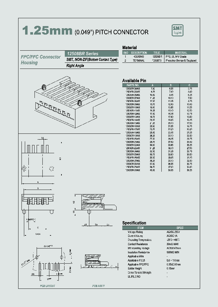 12508BR-15A00_3306562.PDF Datasheet Download --- IC-ON-LINE