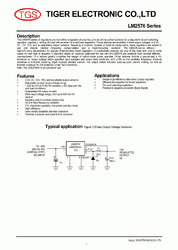 LM2576_3320536.PDF Datasheet Download --- IC-ON-LINE