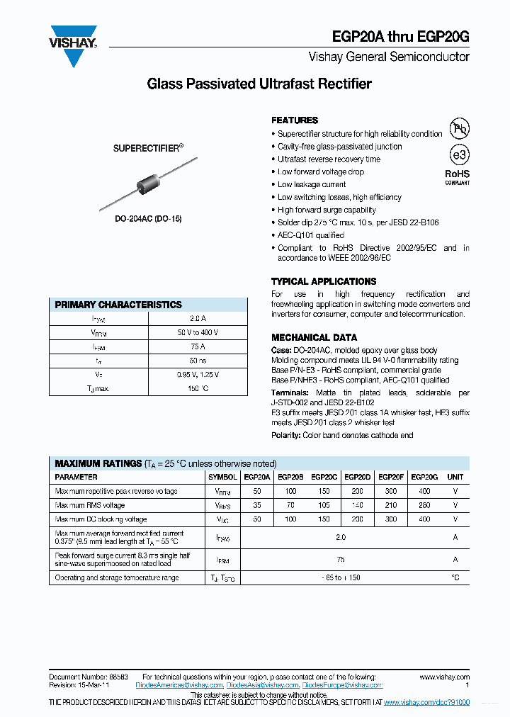 EGP20A_3323060.PDF Datasheet Download --- IC-ON-LINE
