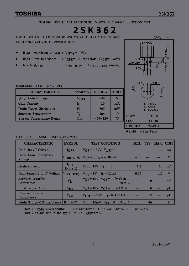 2SK362BL_3325090.PDF Datasheet Download --- IC-ON-LINE