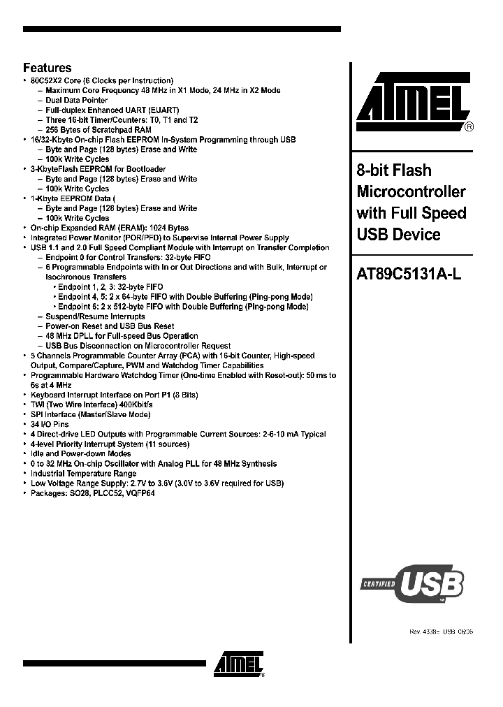 AT89C5131A-TISIL_3380978.PDF Datasheet Download --- IC-ON-LINE