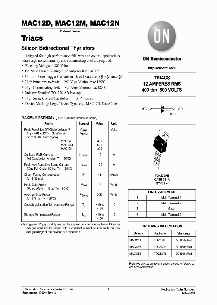MAC12D_3453191.PDF Datasheet Download --- IC-ON-LINE