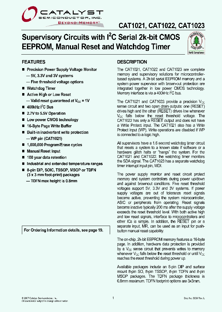 CAT1021WI-28-GT3_3460883.PDF Datasheet Download --- IC-ON-LINE
