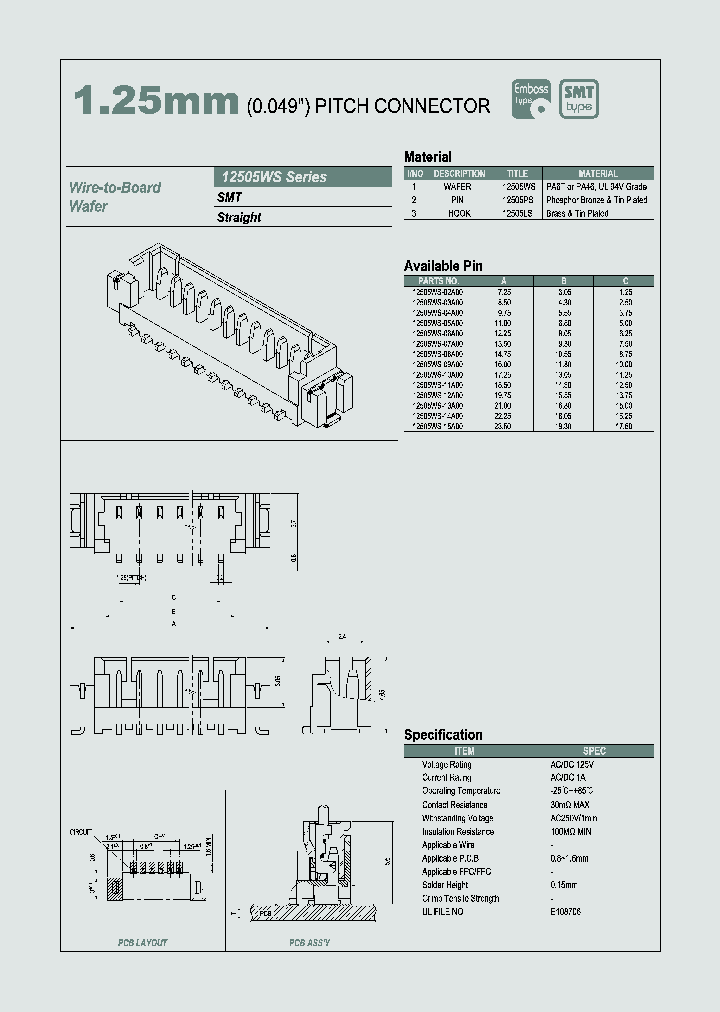 12505WS-04A00_3467798.PDF Datasheet Download --- IC-ON-LINE