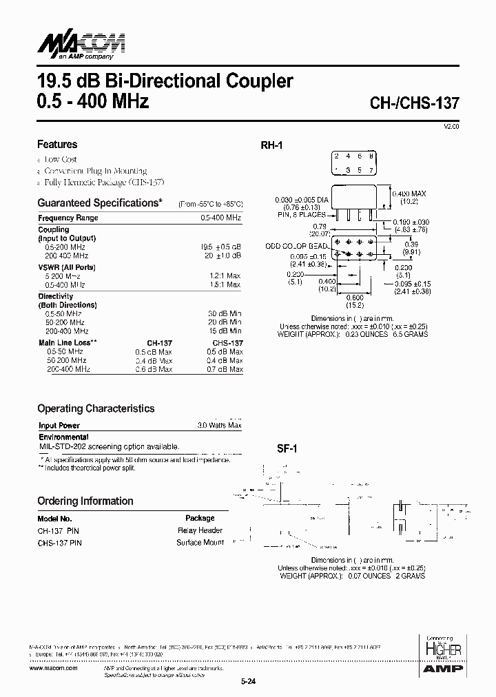 CH-CHS-137_3500042.PDF Datasheet Download --- IC-ON-LINE