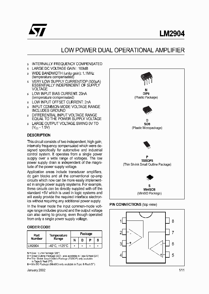 LM2904D_3500185.PDF Datasheet Download --- IC-ON-LINE