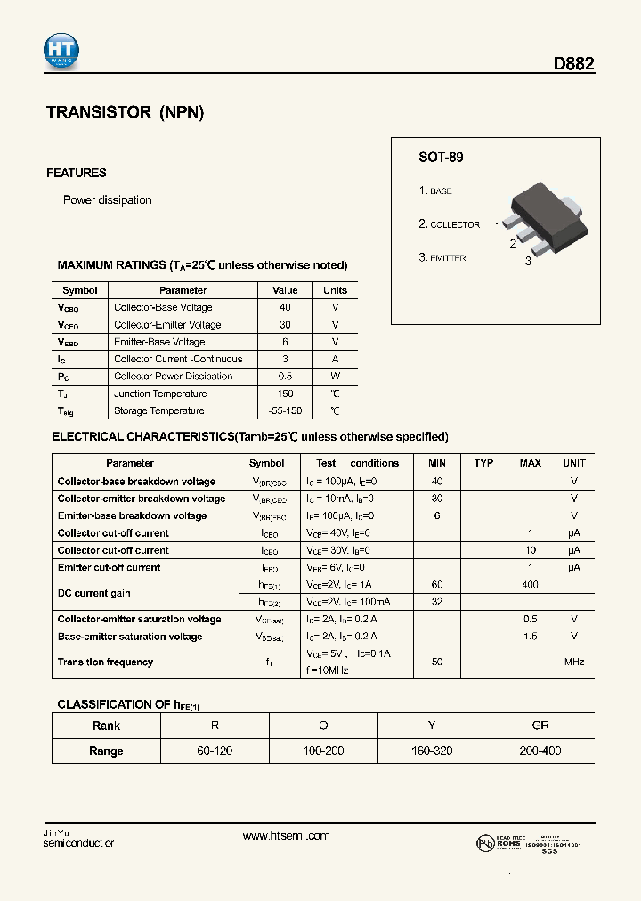 D882_3535545.PDF Datasheet Download --- IC-ON-LINE