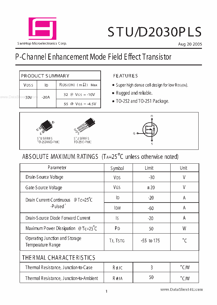 STU2030PLS_3575292.PDF Datasheet Download --- IC-ON-LINE