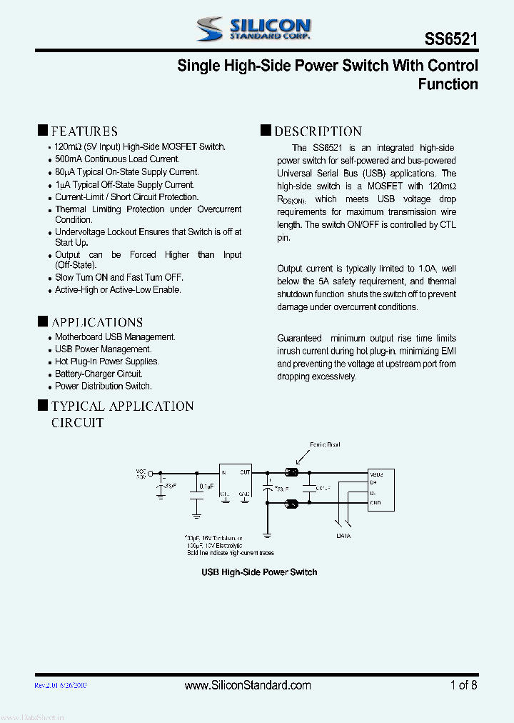 SS6521_3658222.PDF Datasheet Download --- IC-ON-LINE