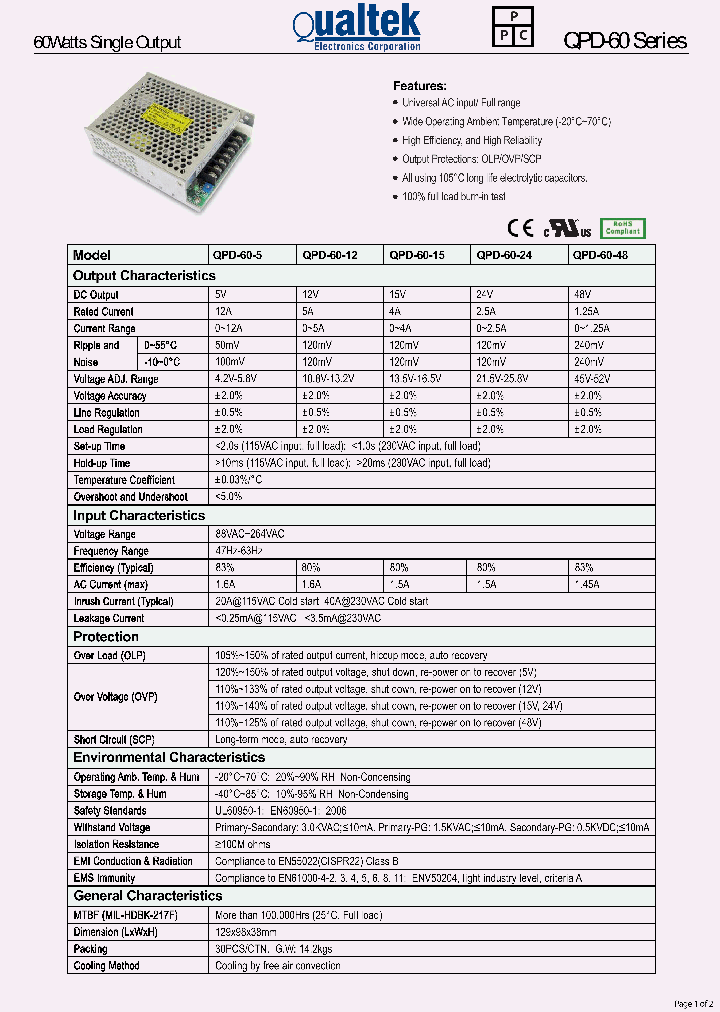 QPD-60_3692452.PDF Datasheet Download --- IC-ON-LINE