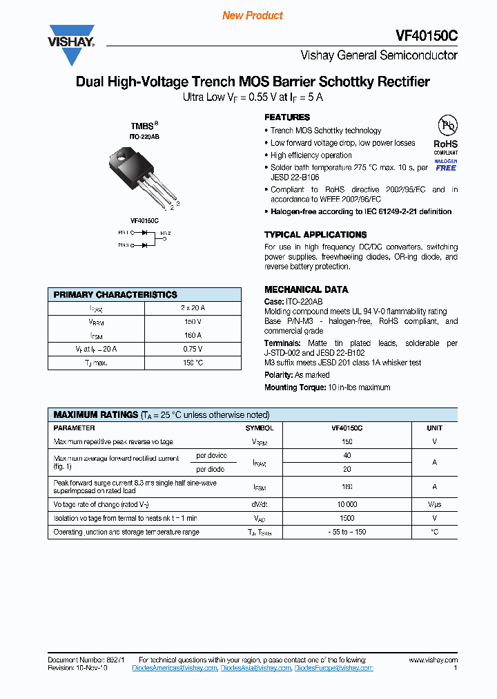 VF40150C-M3-4W_3723727.PDF Datasheet Download --- IC-ON-LINE