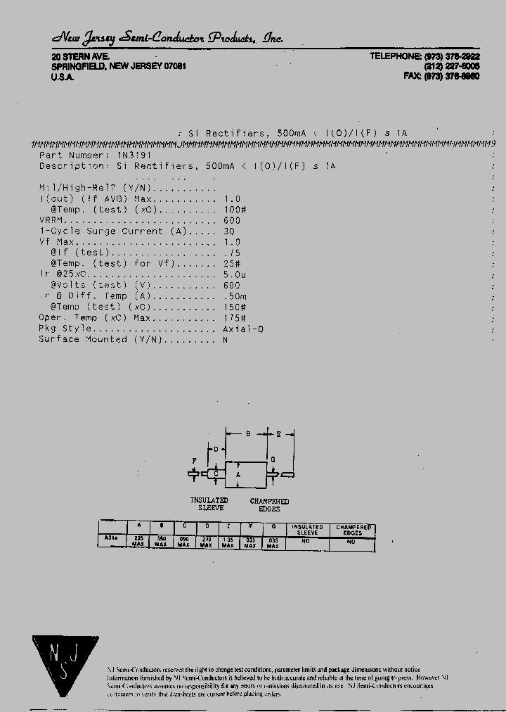 1N3191_3726383.PDF Datasheet Download --- IC-ON-LINE