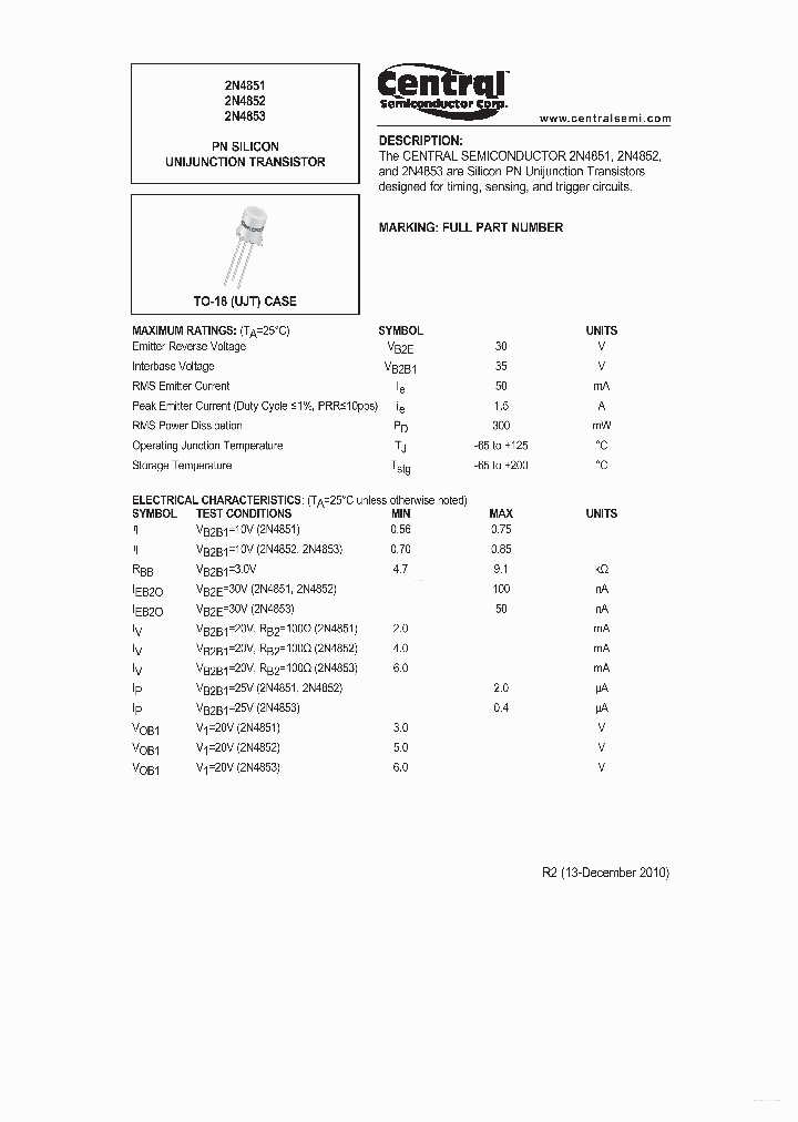 2N4851_3860404.PDF Datasheet Download --- IC-ON-LINE