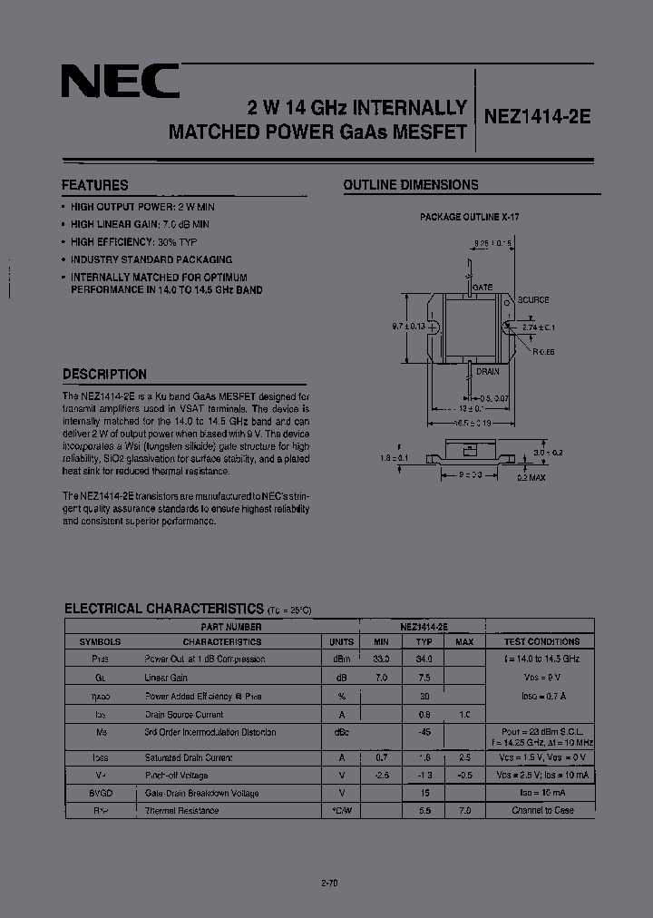 NEZ1414-2E_3768191.PDF Datasheet Download --- IC-ON-LINE