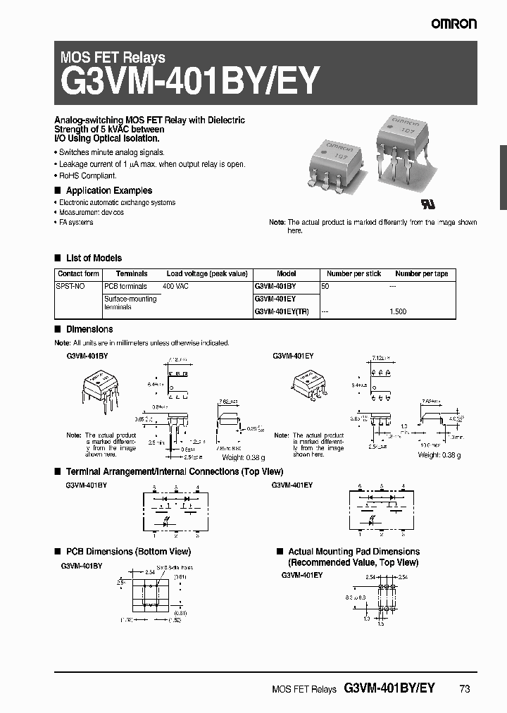 G3VM-401EY_4039248.PDF Datasheet Download --- IC-ON-LINE