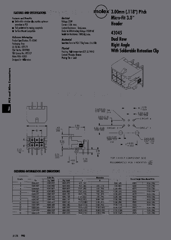 43045-0421_3810203.PDF Datasheet Download --- IC-ON-LINE